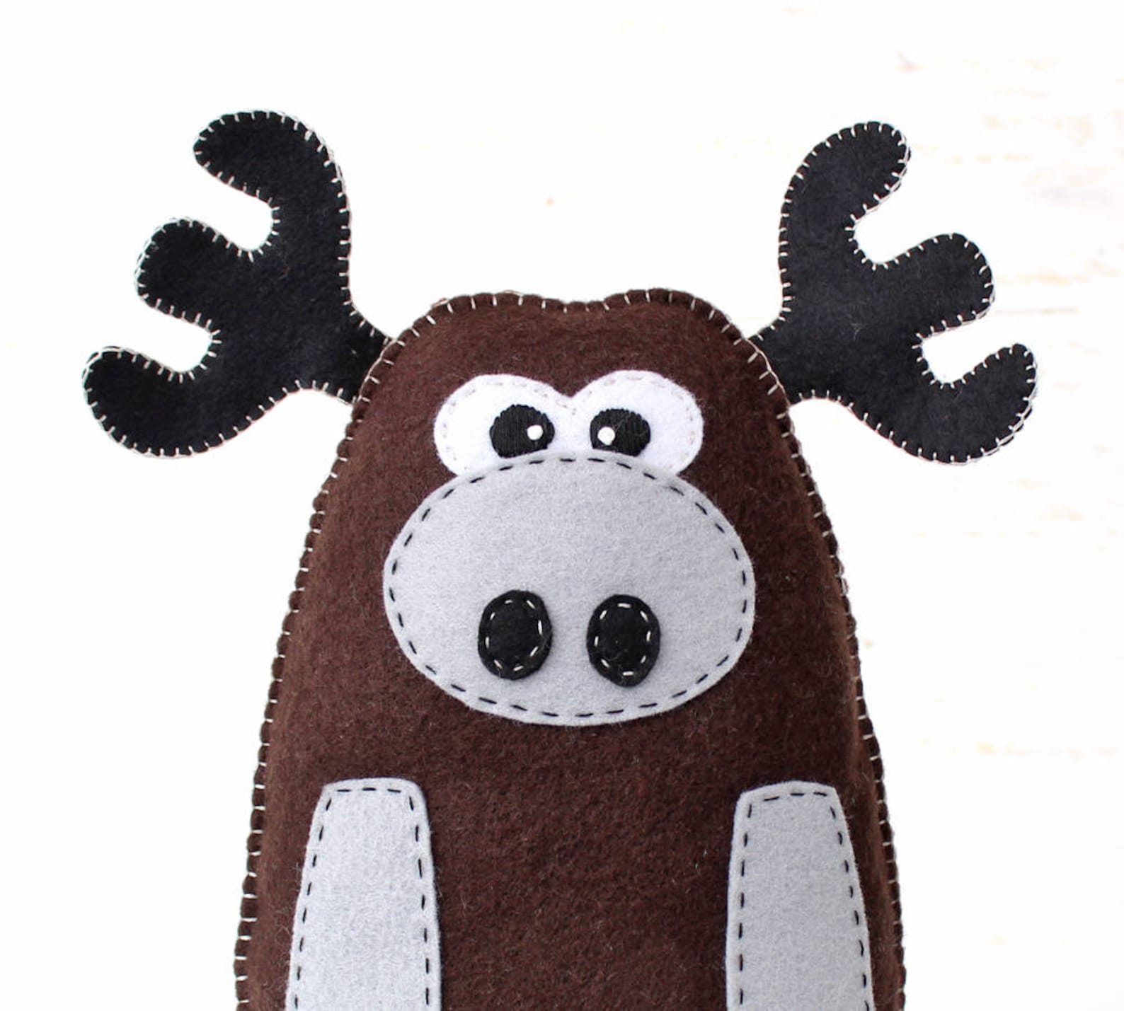 Moose Sewing Pattern Plush Felt Moose Stuffed Animal Sewing | Etsy