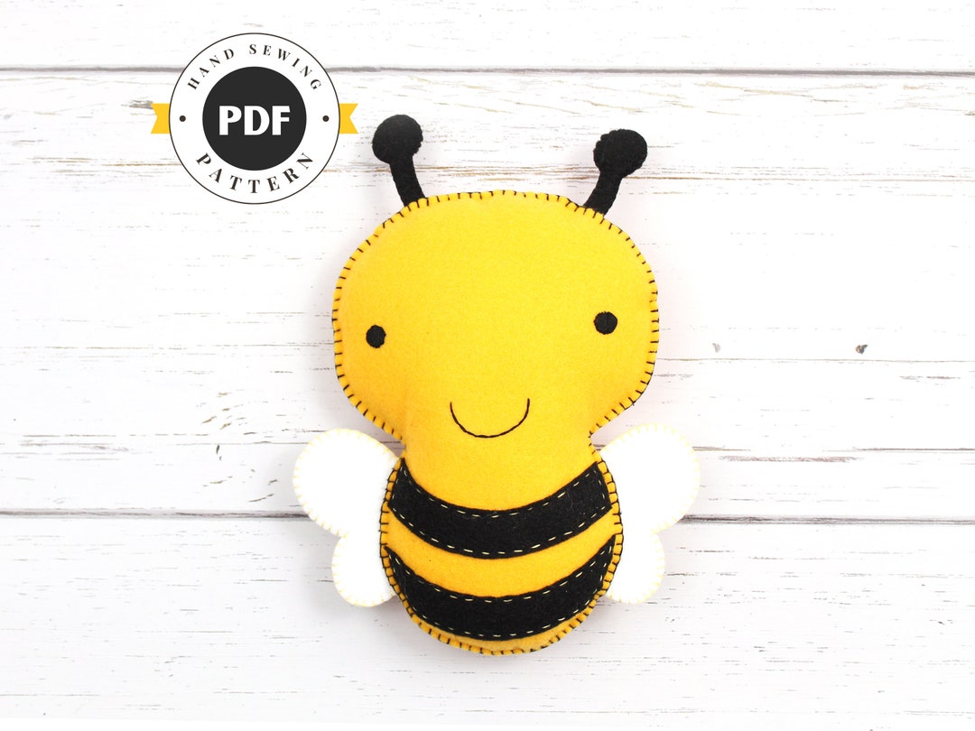 Bumblebee Sewing Pattern: Stuffed Felt Bee Plushie (PDF SVG DFX) - Etsy