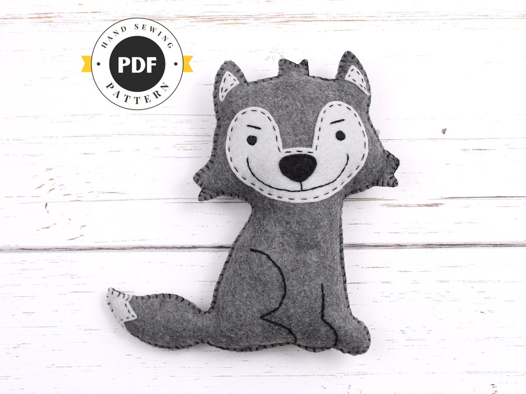 Felt Wolf Sewing Pattern: Big Bad Wolf Plush (PDF SVG DFX) - Etsy