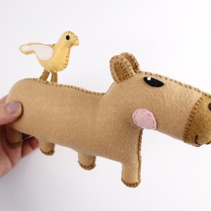 Capybara Hand Sewing Pattern | Stuffed Capybara Soft Toy Hand ...