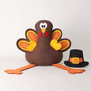 Turkey Sewing Pattern Felt Turkey Stuffed Animal Pattern | Etsy Canada