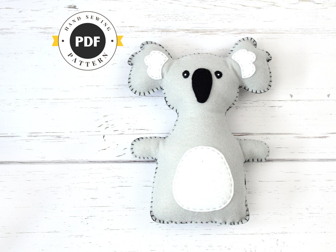 Felt Koala Stuffed Animal Sewing Pattern: Plush Softie (PDF SVG DXF) - Etsy