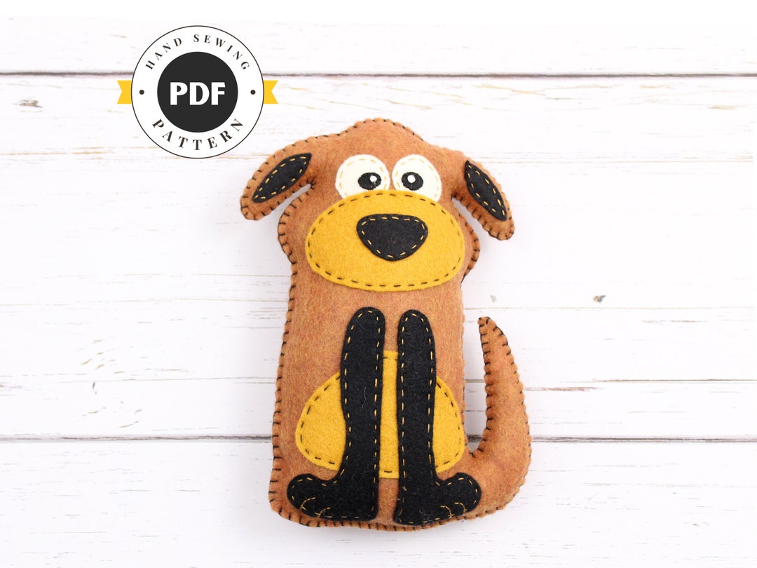 Felt Dog Stuffed Animal Sewing Pattern: Easy Plushie (PDF SVG DFX) - Etsy