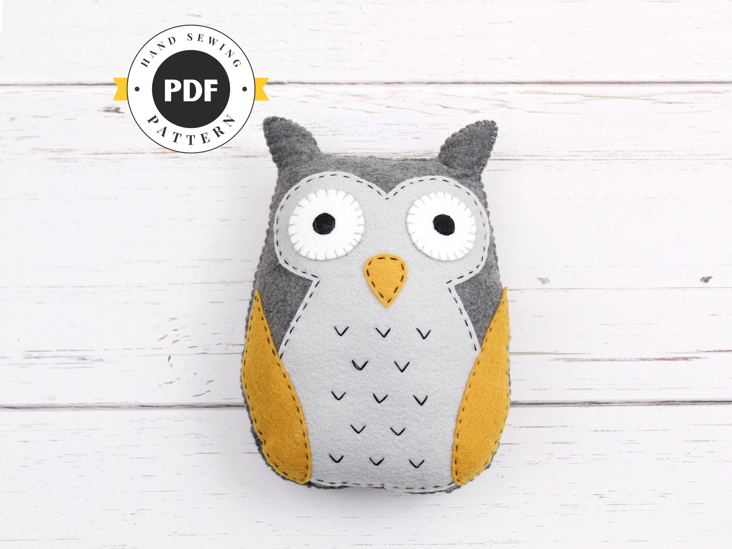 Stuffed Owl Sewing Pattern