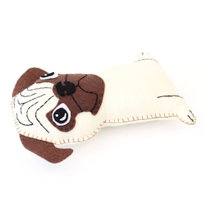 Pug Sewing Pattern, Dutch Bulldog Felt Hand Sewing Pattern, Easy Dog ...