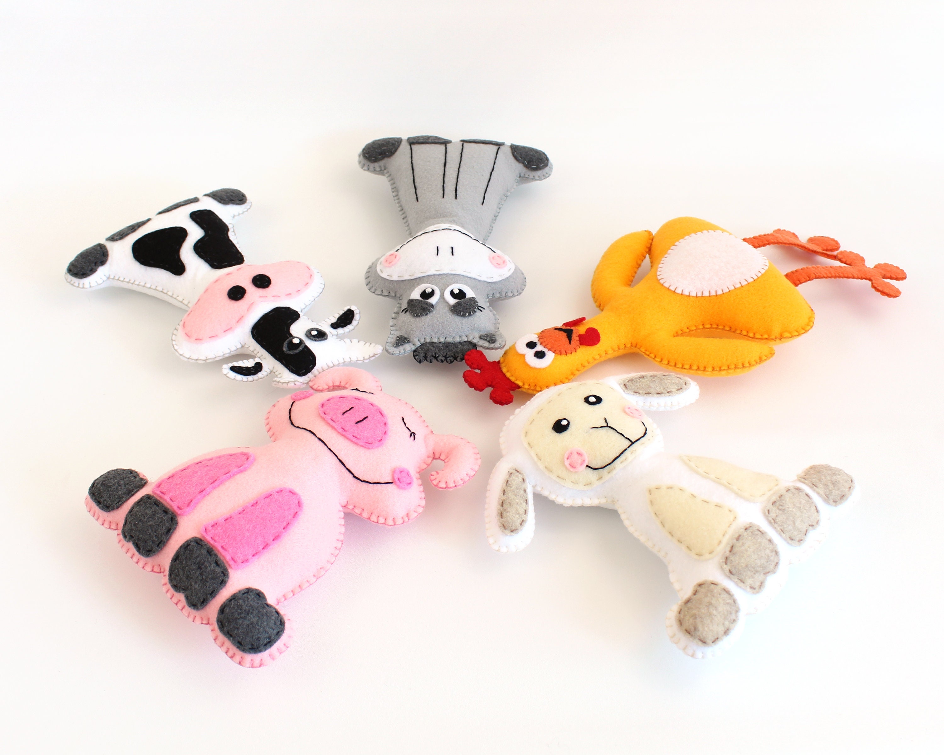 Farm Animal Sewing Patterns Felt Stuffed Barnyard Patterns | Etsy
