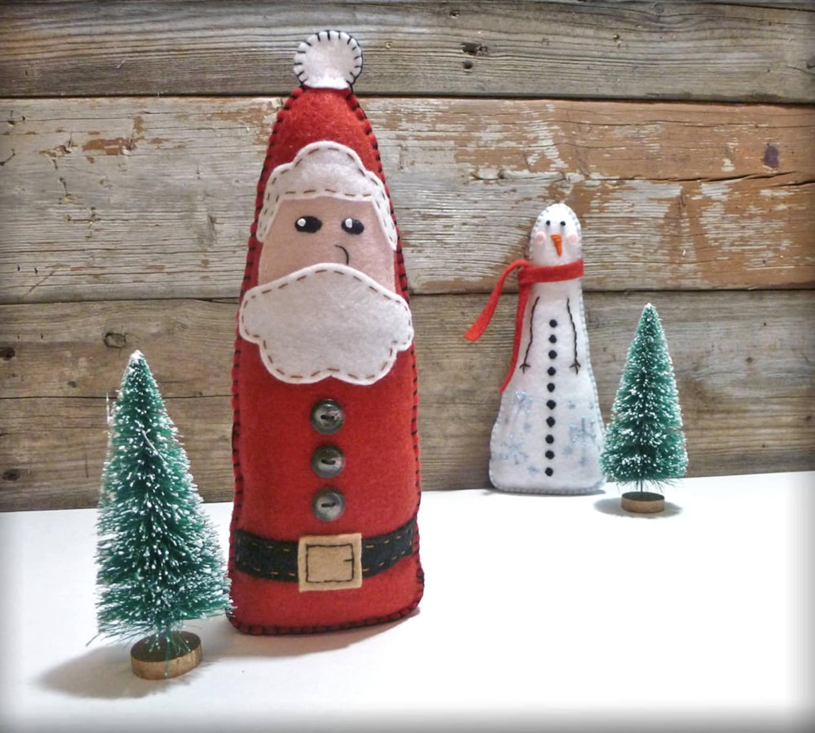 Santa Claus Sewing Pattern How to Sew a Felt Santa Felt | Etsy