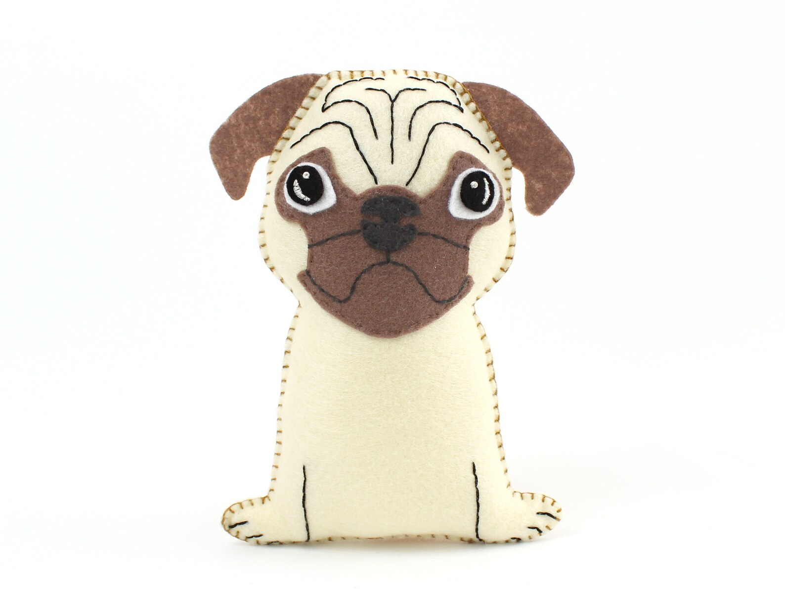 Pug Sewing Pattern Dutch Bulldog Felt Hand Sewing Pattern | Etsy UK