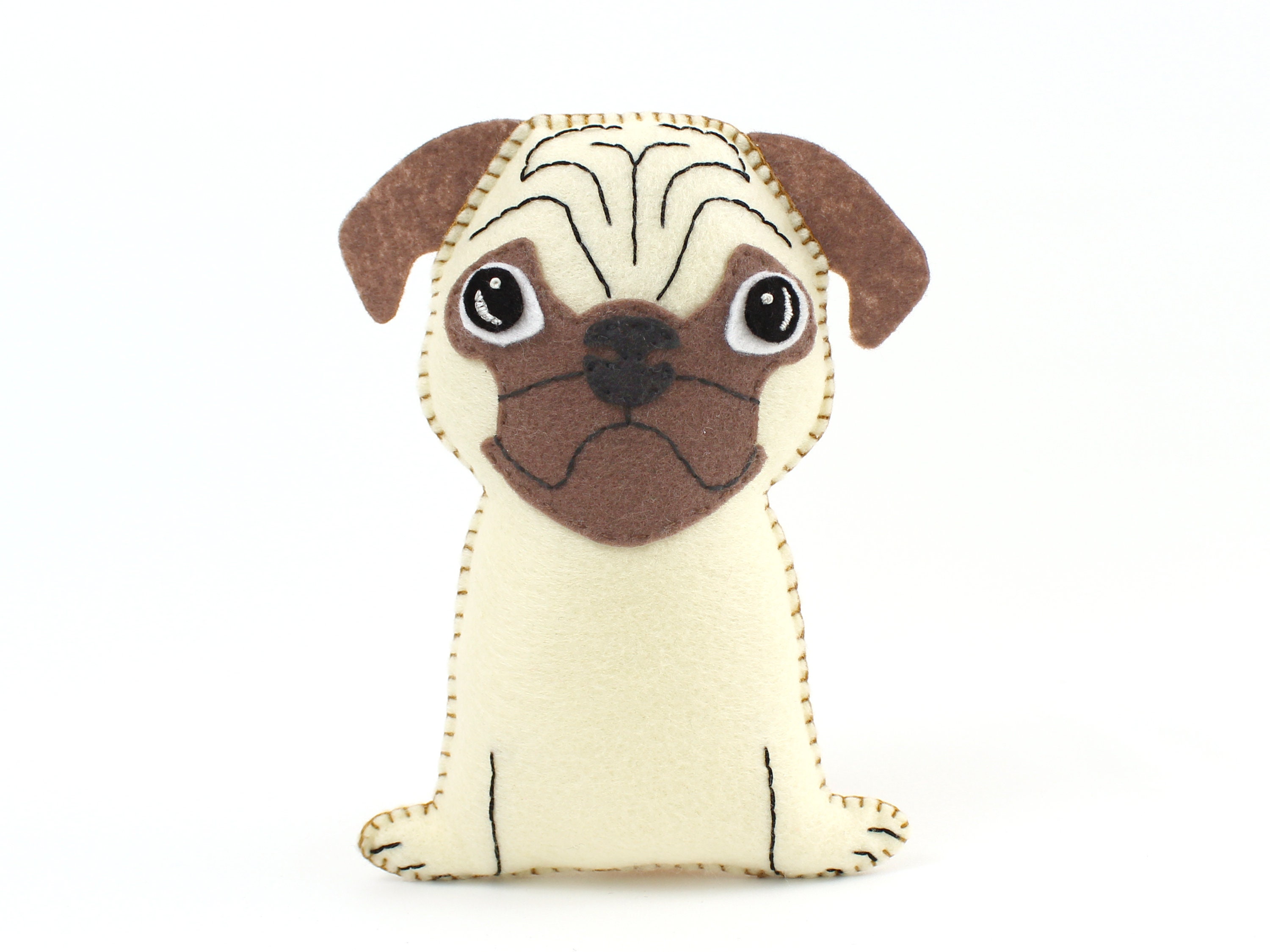 Pug Sewing Pattern Dutch Bulldog Felt Hand Sewing Pattern | Etsy UK