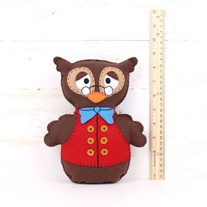 Felt Sewing Pattern for Owl, Woodland Owl Hand Sewing Pattern, Felt ...