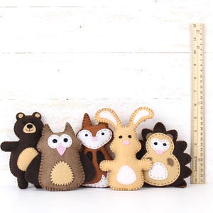 Forest Animal Sewing Patterns, Small Woodland Felties, Felt Hedgehog ...
