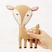 Deer Sewing Pattern Felt Stuffed Deer Hand Sewing Plushie - Etsy