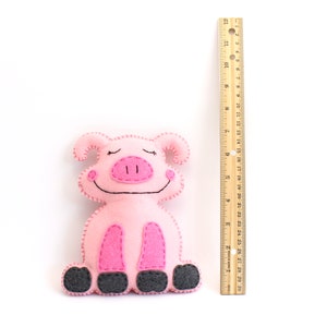 Pig Sewing Pattern, Felt Pig Sewing Pattern, Sew a Stuffed Animal Pig ...