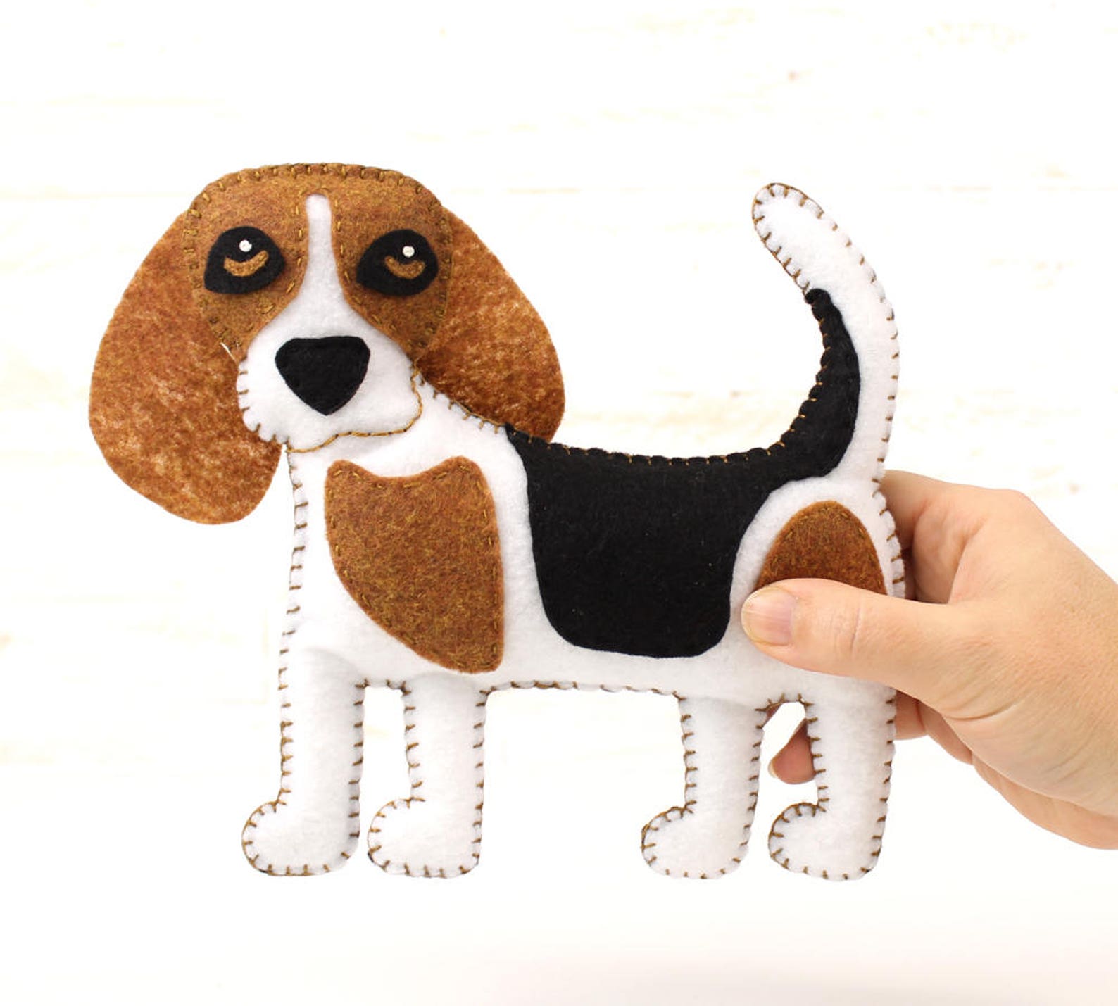 Beagle Sewing Pattern Dog Hand Sewing Pattern Sew a Felt | Etsy