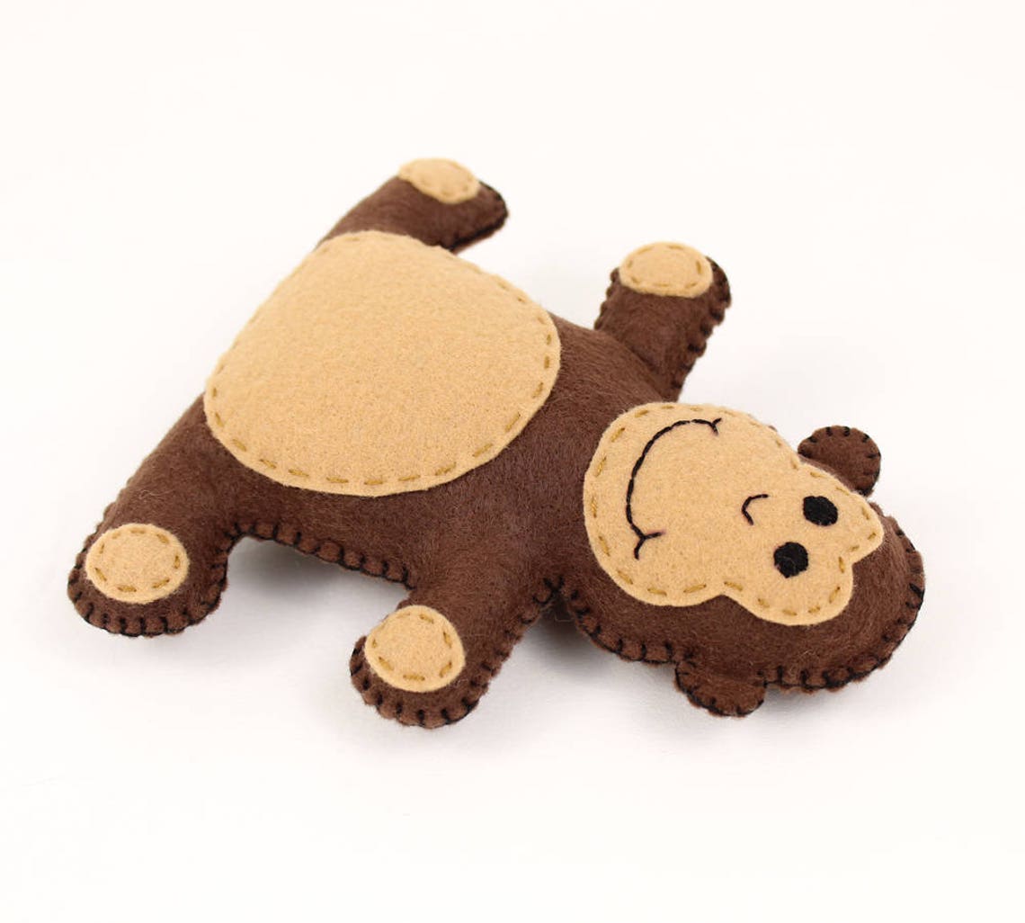 Monkey Sewing Pattern Stuffed Felt Monkey Hand Sewing | Etsy