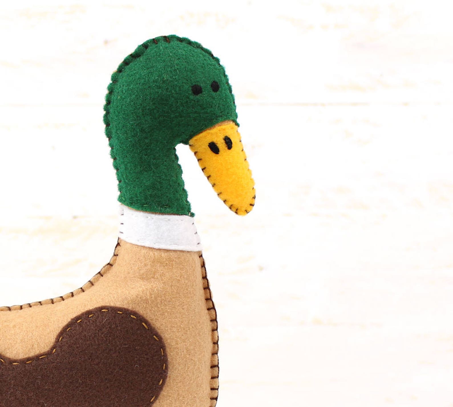 Duck Sewing Pattern Mallard Duck Hand Sewing Pattern Felt - Etsy Canada