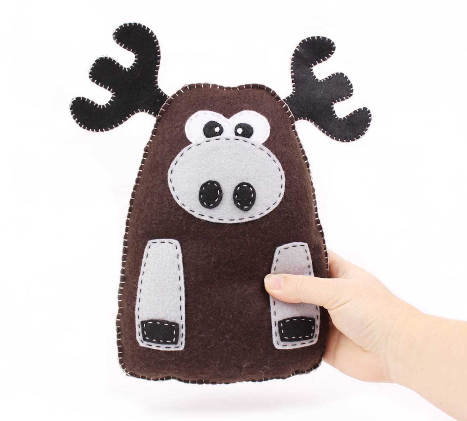 Moose Sewing Pattern Plush Felt Moose Stuffed Animal Sewing - Etsy