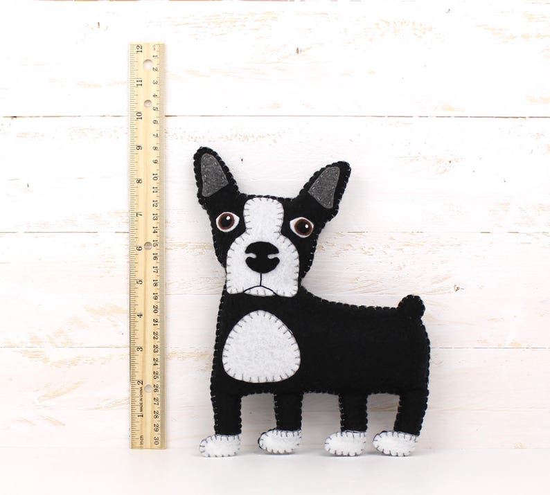 Boston Terrier Sewing Pattern Felt Dog Hand Sewing Pattern | Etsy