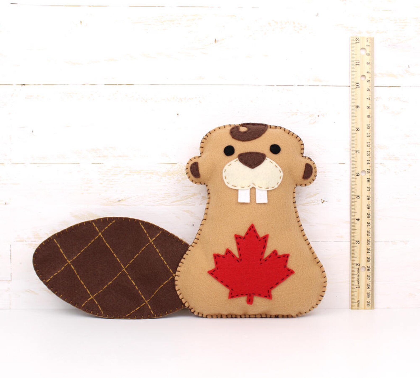 Beaver Sewing Pattern Hand Sewing Felt Canadian Beaver Plush | Etsy
