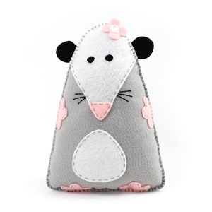 Felt Possum Sewing Pattern: Easy Plush Opossum Stuffie (PDF SVG) - Etsy