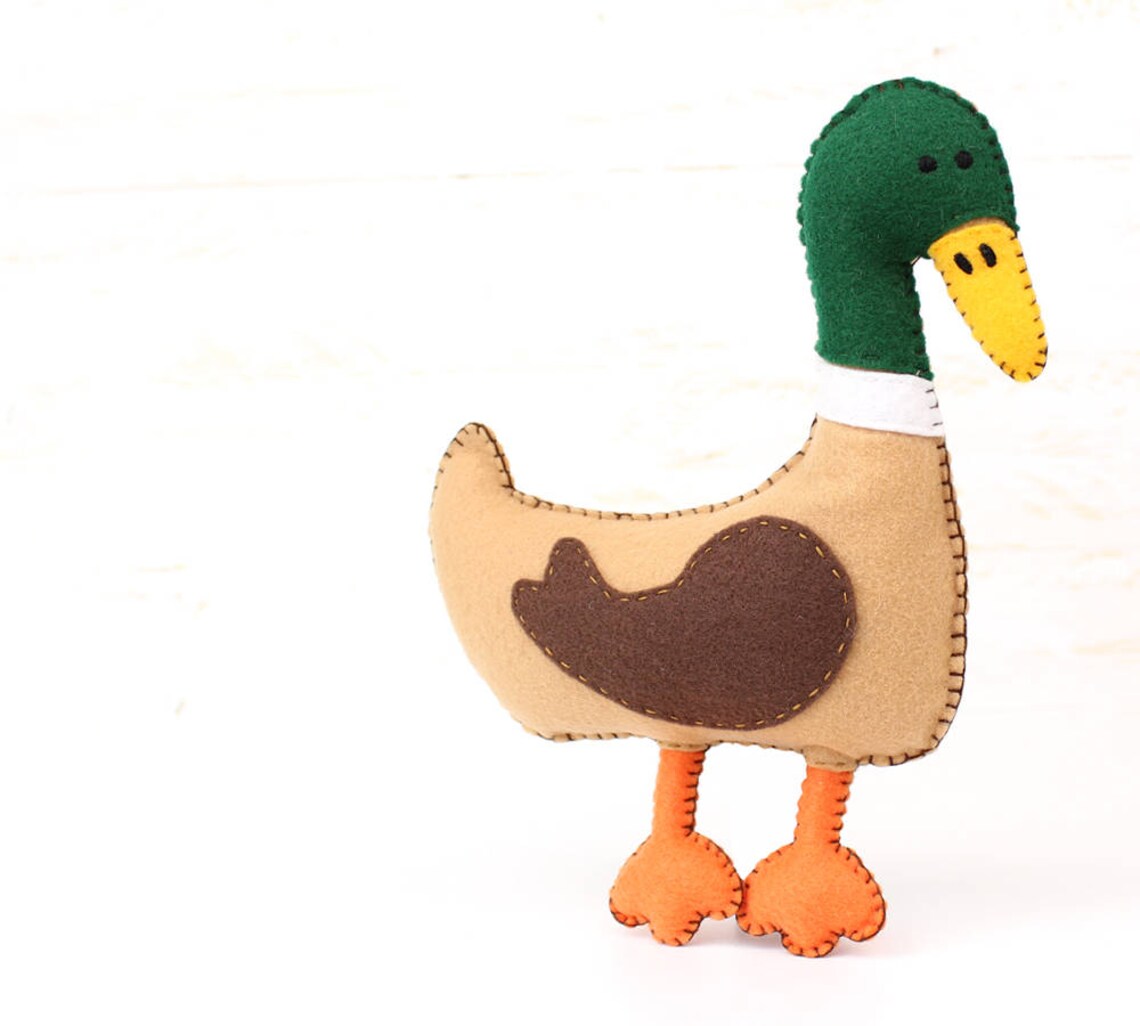 Duck Sewing Pattern Mallard Duck Hand Sewing Pattern Felt | Etsy Canada