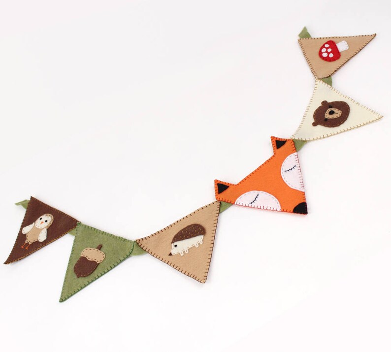Woodland Nursery Bunting Banner Decor Sewing Pattern DIY - Etsy Canada