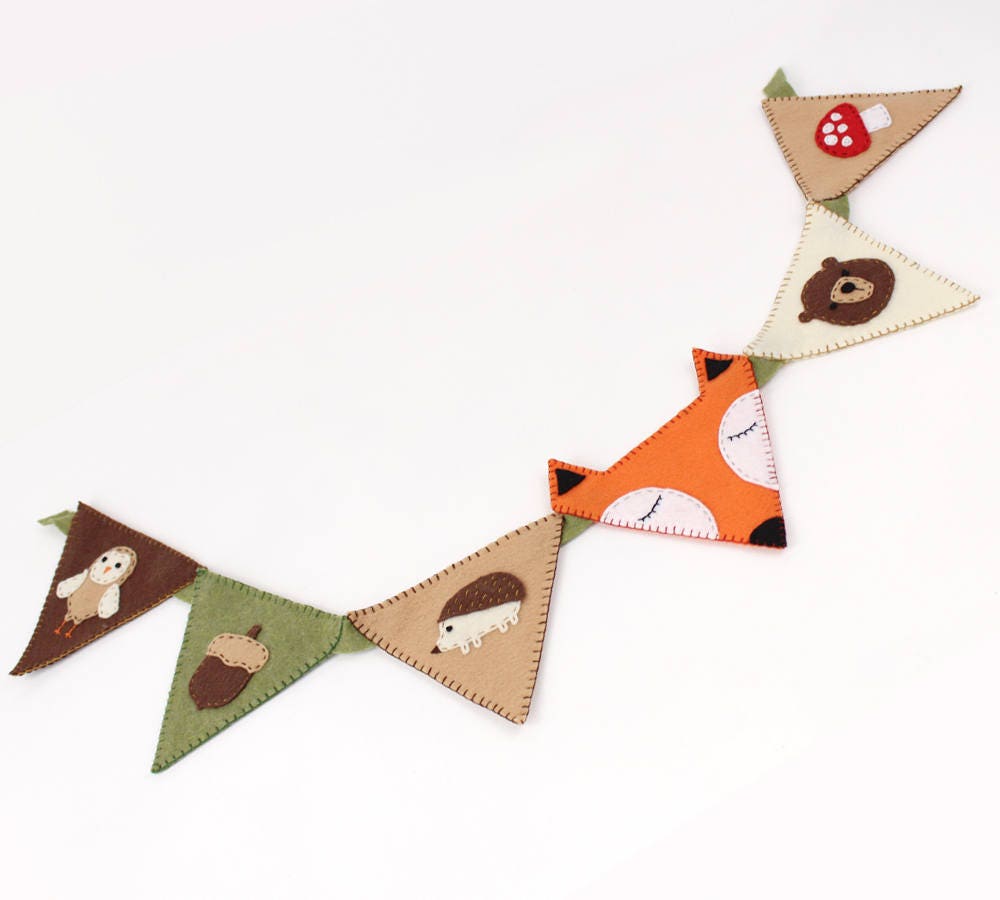 Woodland Nursery Bunting Banner Decor Sewing Pattern DIY - Etsy Canada