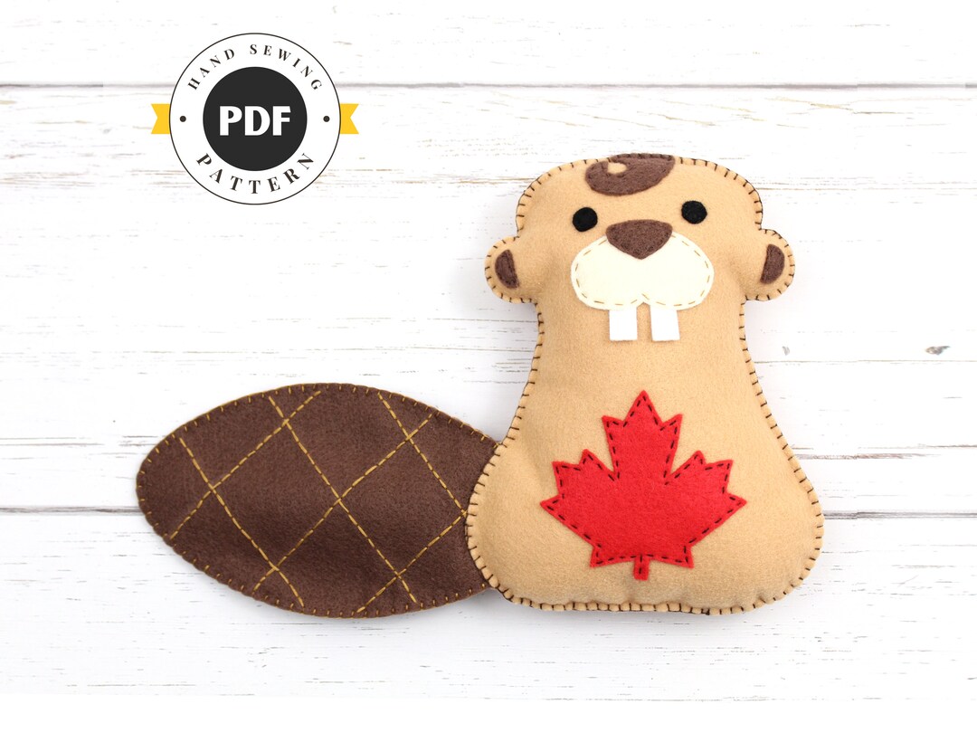 Felt Beaver Sewing Pattern: Canadian Plush Toy (PDF SVG DXF) - Etsy