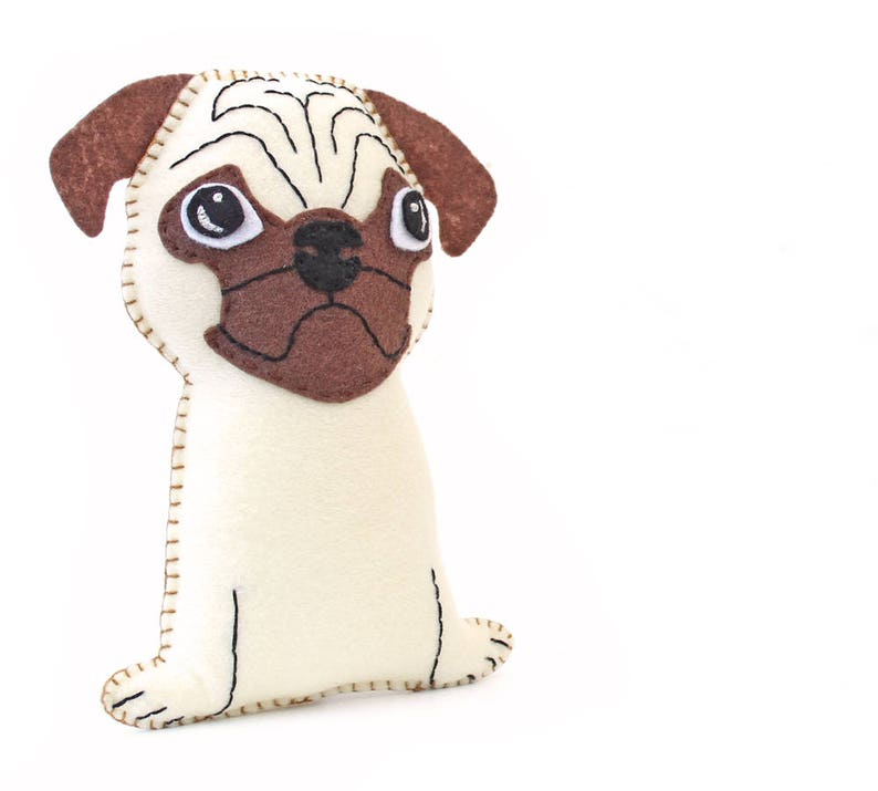 Pug Sewing Pattern Dutch Bulldog Felt Hand Sewing Pattern | Etsy