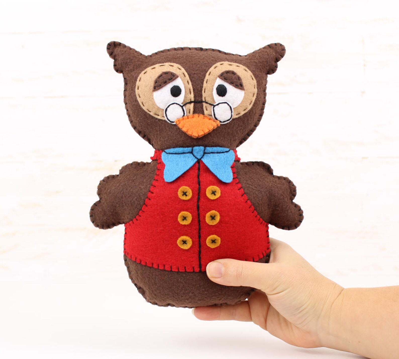 Felt Sewing Pattern for Owl Woodland Owl Hand Sewing Pattern - Etsy
