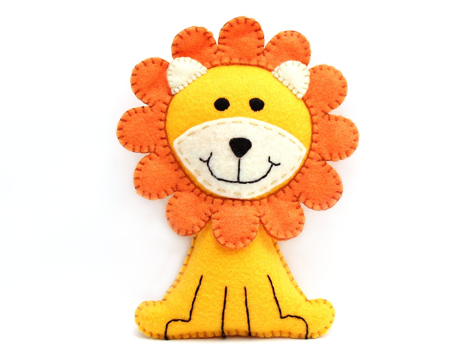Lion Sewing Pattern Felt Lion Hand Sewing Plushie Sew a Lion - Etsy