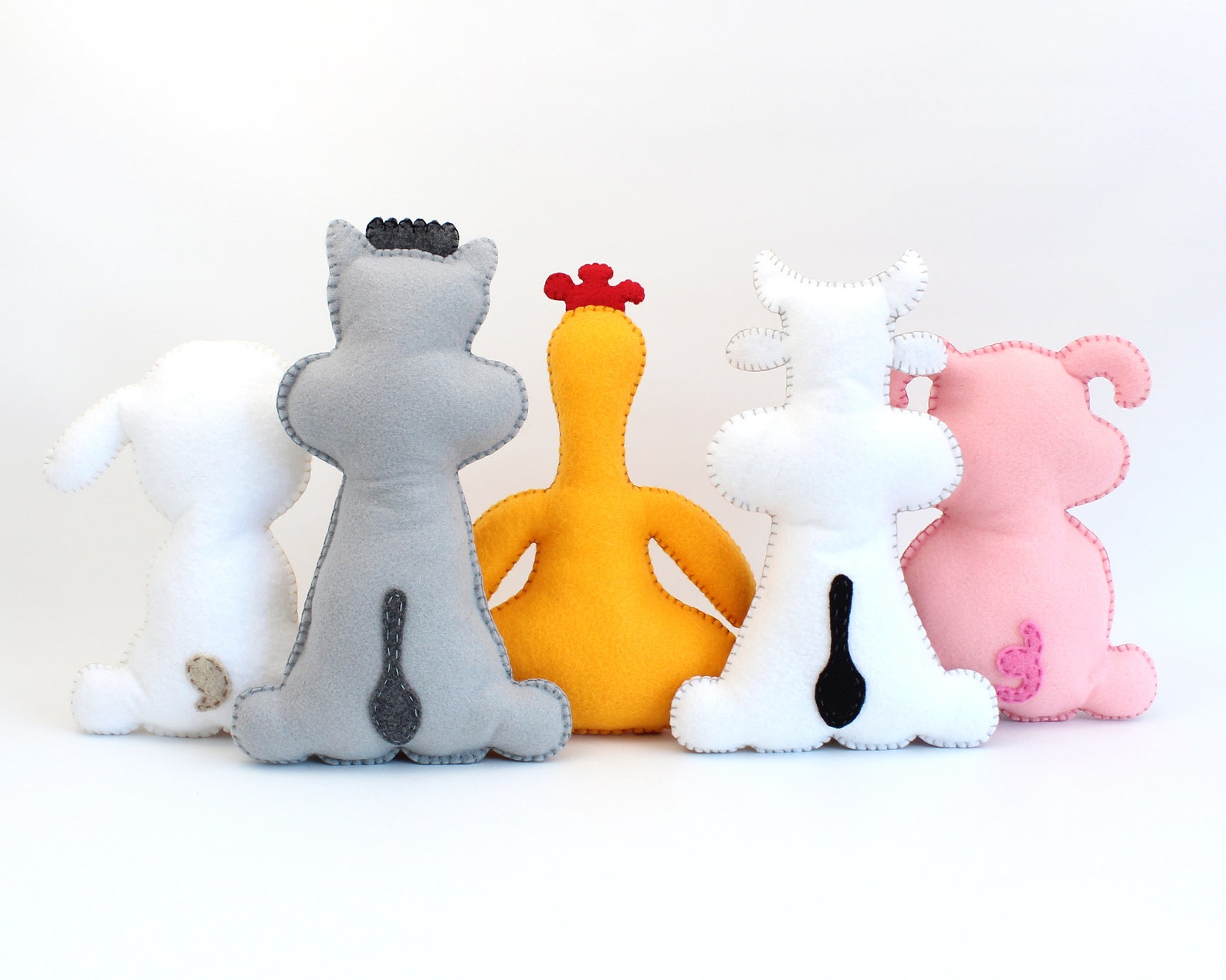 Farm Animal Sewing Patterns Felt Stuffed Barnyard Patterns | Etsy