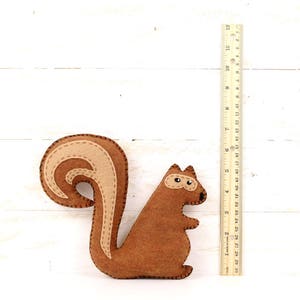 Squirrel Sewing Pattern, Stuffed Squirrel Hand Sewing Pattern, Felt ...