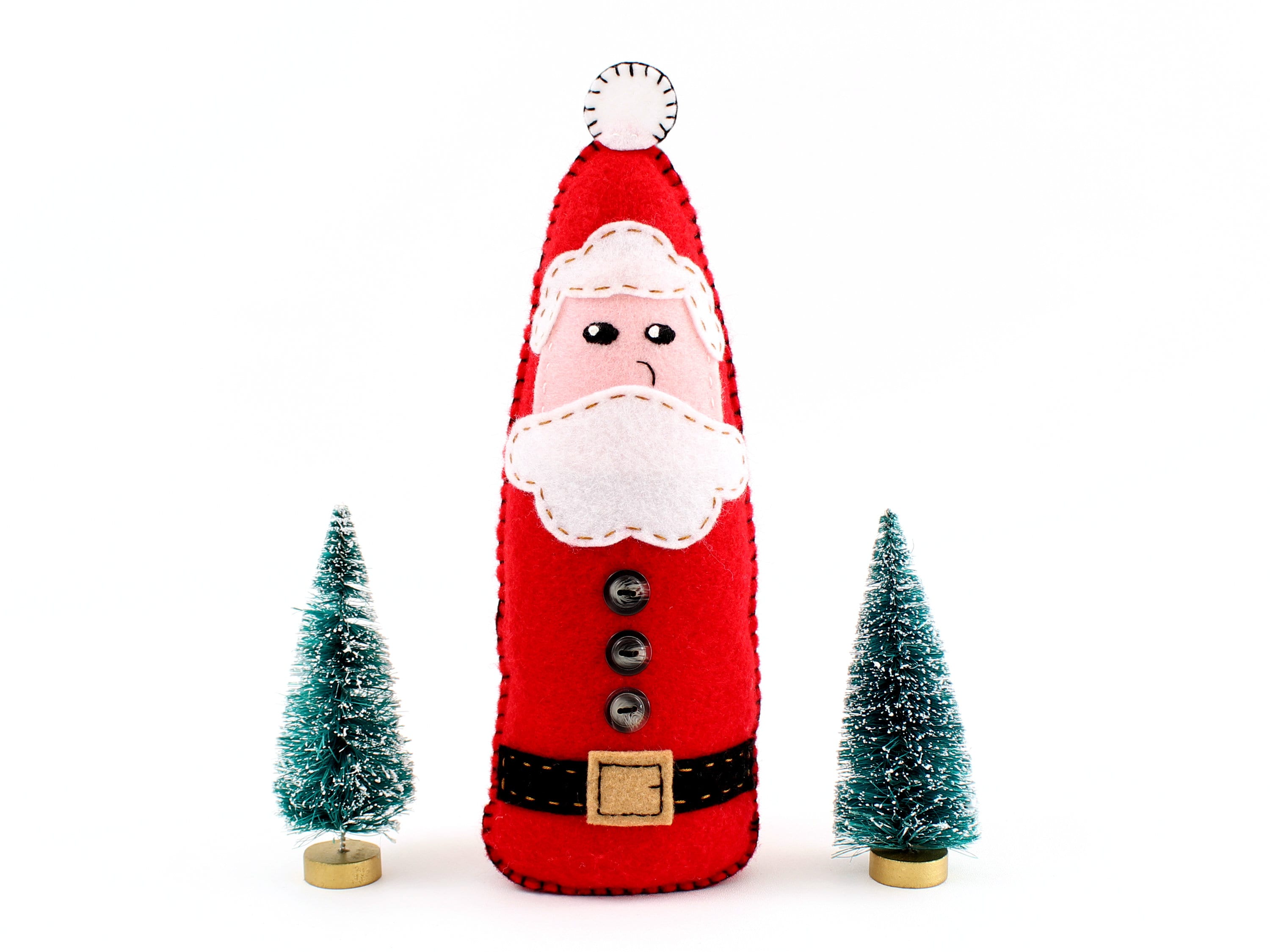 Santa Claus Sewing Pattern How to Sew a Felt Santa Felt | Etsy