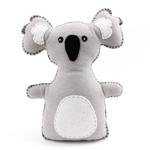 Felt Koala Stuffed Animal Sewing Pattern: Plush Softie (PDF SVG DXF) - Etsy