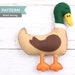 Duck Sewing Pattern, Mallard Duck Hand Sewing Pattern, Felt Duck Sewing ...