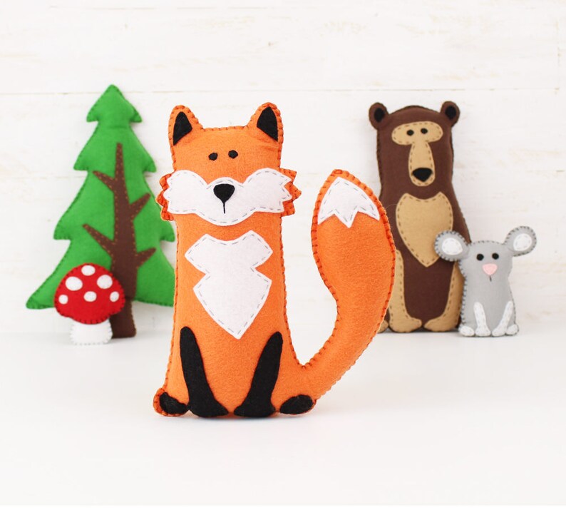 Woodland Stuffed Animal Patterns Easy Hand Sewing Patterns - Etsy