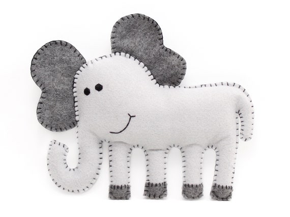 Elephant Sewing Pattern Sew a Felt Elephant by Hand DIY | Etsy
