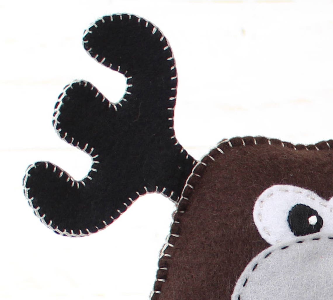 Moose Sewing Pattern Plush Felt Moose Stuffed Animal Sewing | Etsy