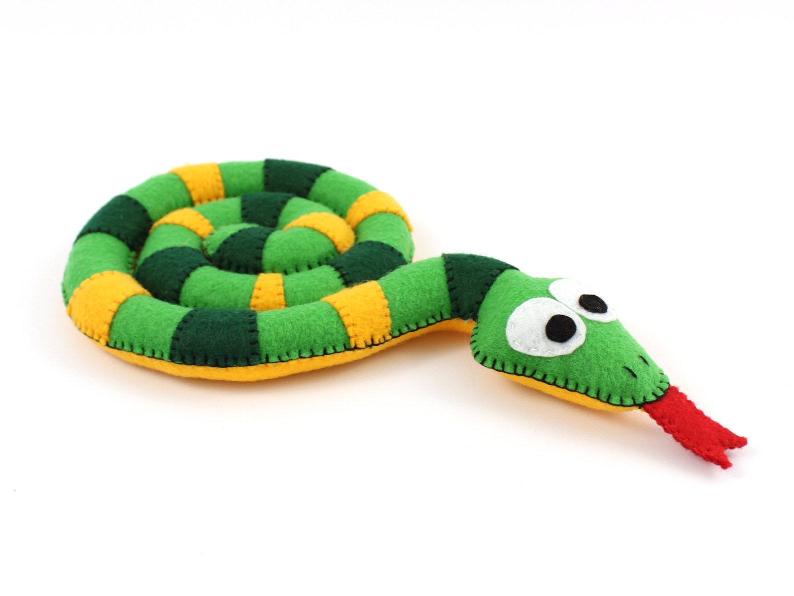 Snake Sewing Pattern Felt Plush Snake Hand Sewing | Etsy