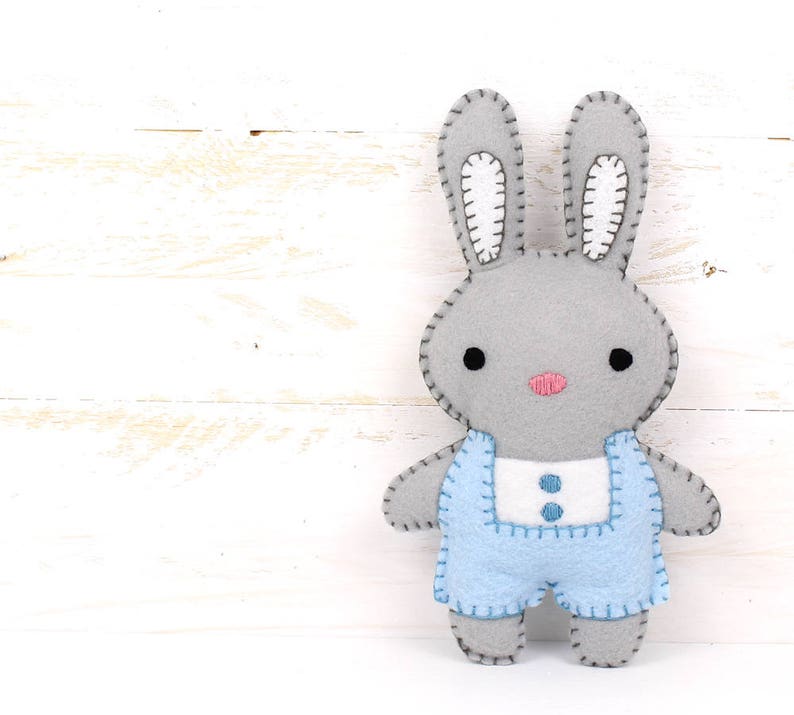 Bunny Rabbit Sewing Pattern Felt Bunnies Sew Your Own Plush | Etsy UK