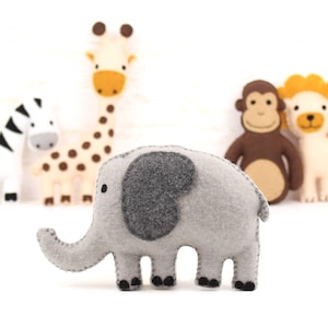 Jungle Animal Sewing Patterns, Zoo Animal Hand Sewing, Safari Animal ...