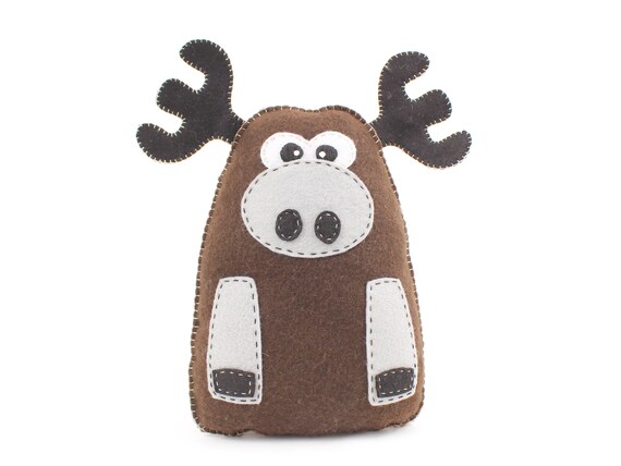 Moose Sewing Pattern Plush Felt Moose Stuffed Animal Sewing - Etsy