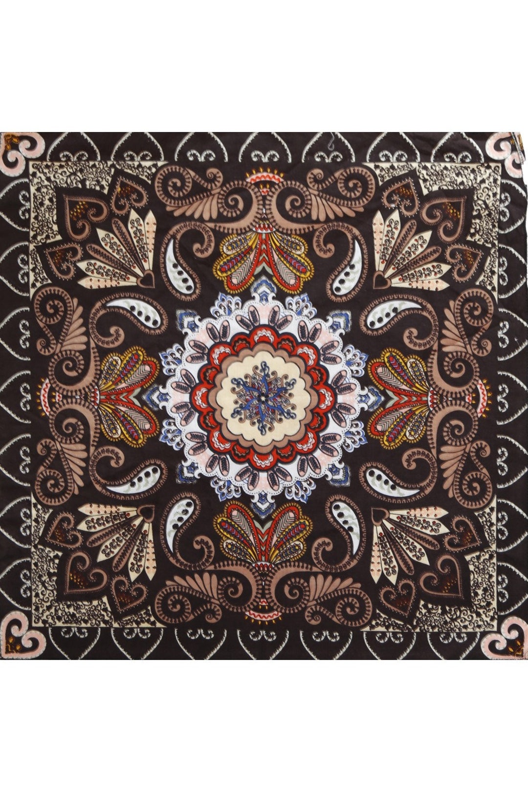 Black & Gold Paisley Bandana 22x22 - Etsy