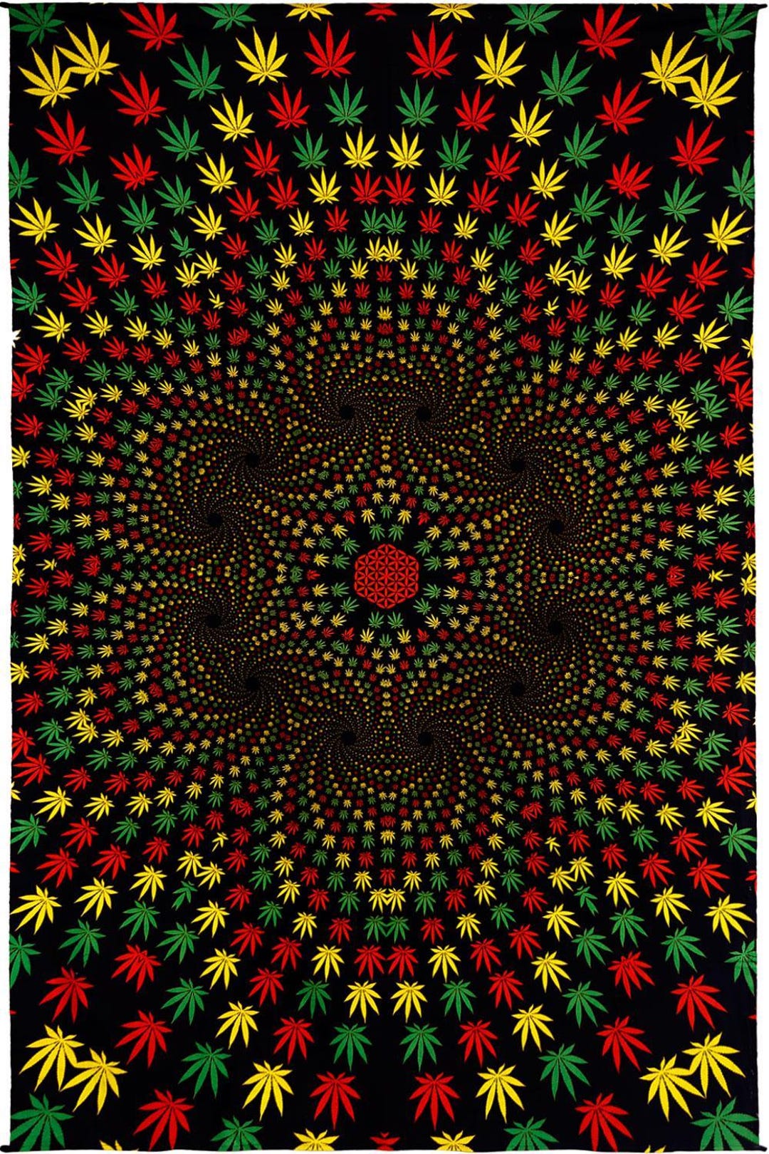 3D Leaf Vortex Tapestry Optical Illusion Wall Hanging Dorm Decor by ...
