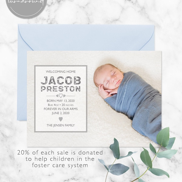 Adoption Announcement - Etsy