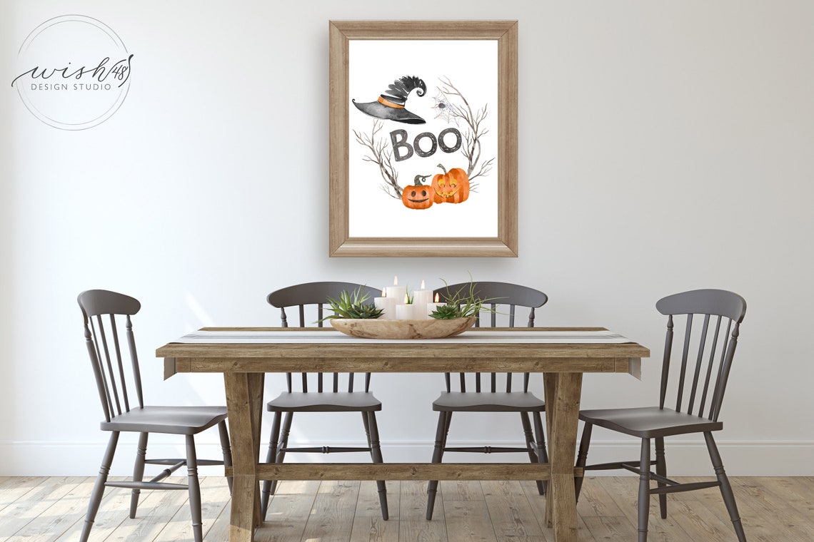Boo Halloween Decor Printable Halloween Home Decor Fall - Etsy