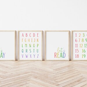 Set of Educational Posters, Classroom Decor, Kids Wall Art, Montessori ...