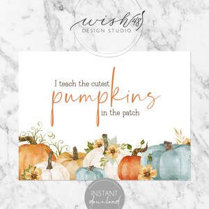 Pumpkin Patch Decor Printable, Autumn Home Decor, Homeschool Artwork ...