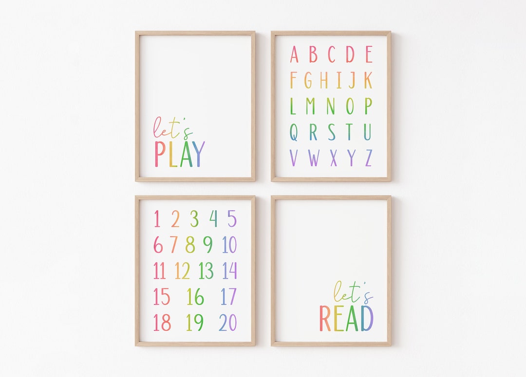 Set of Educational Posters, Classroom Decor, Kids Wall Art, Montessori ...